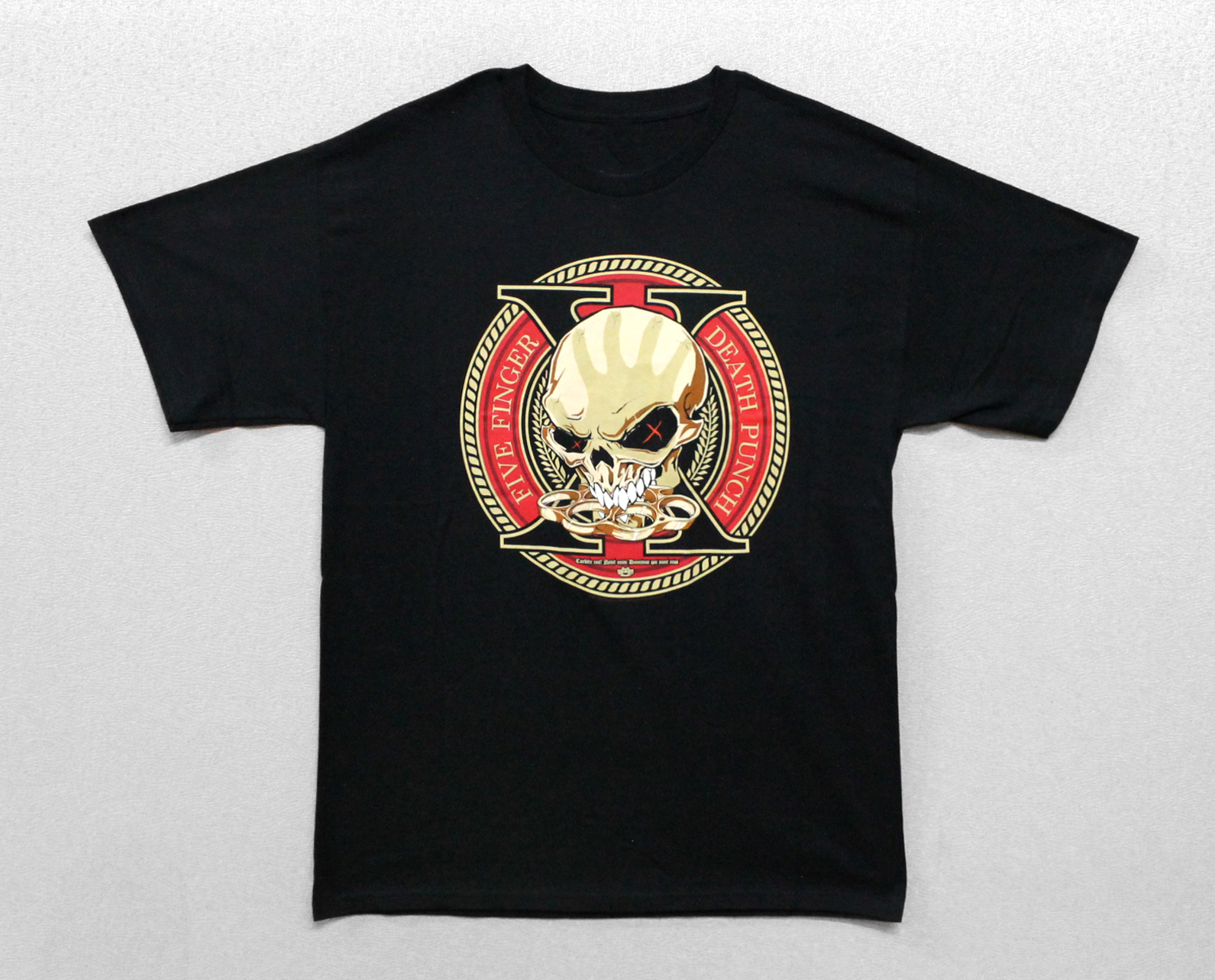 Five Finger Death Punch Skull in Circle-Black - Vancouver Rock Shop