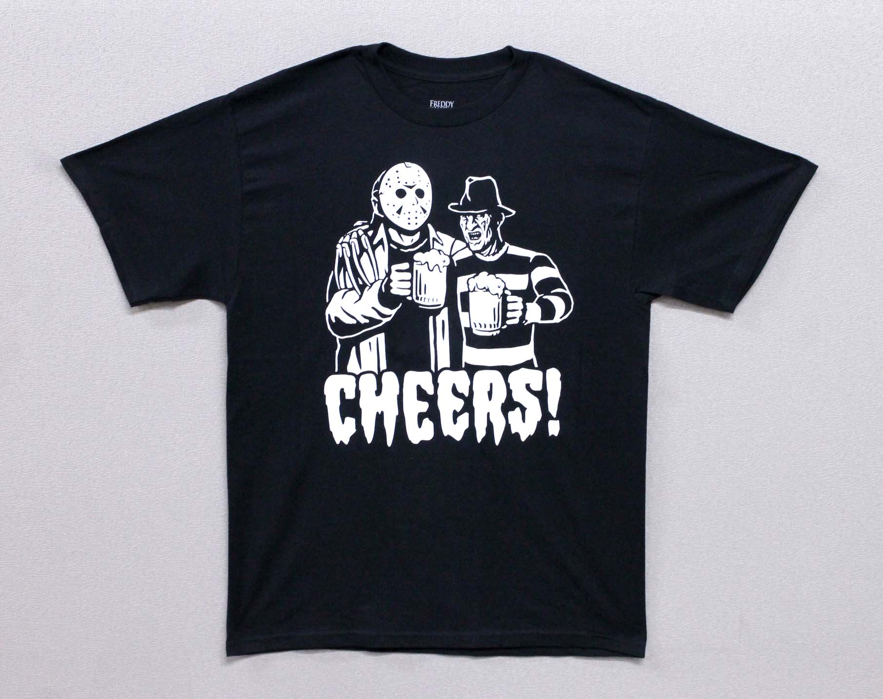 Freddy VS Jason Cheers B&W-Blk - Vancouver Rock Shop