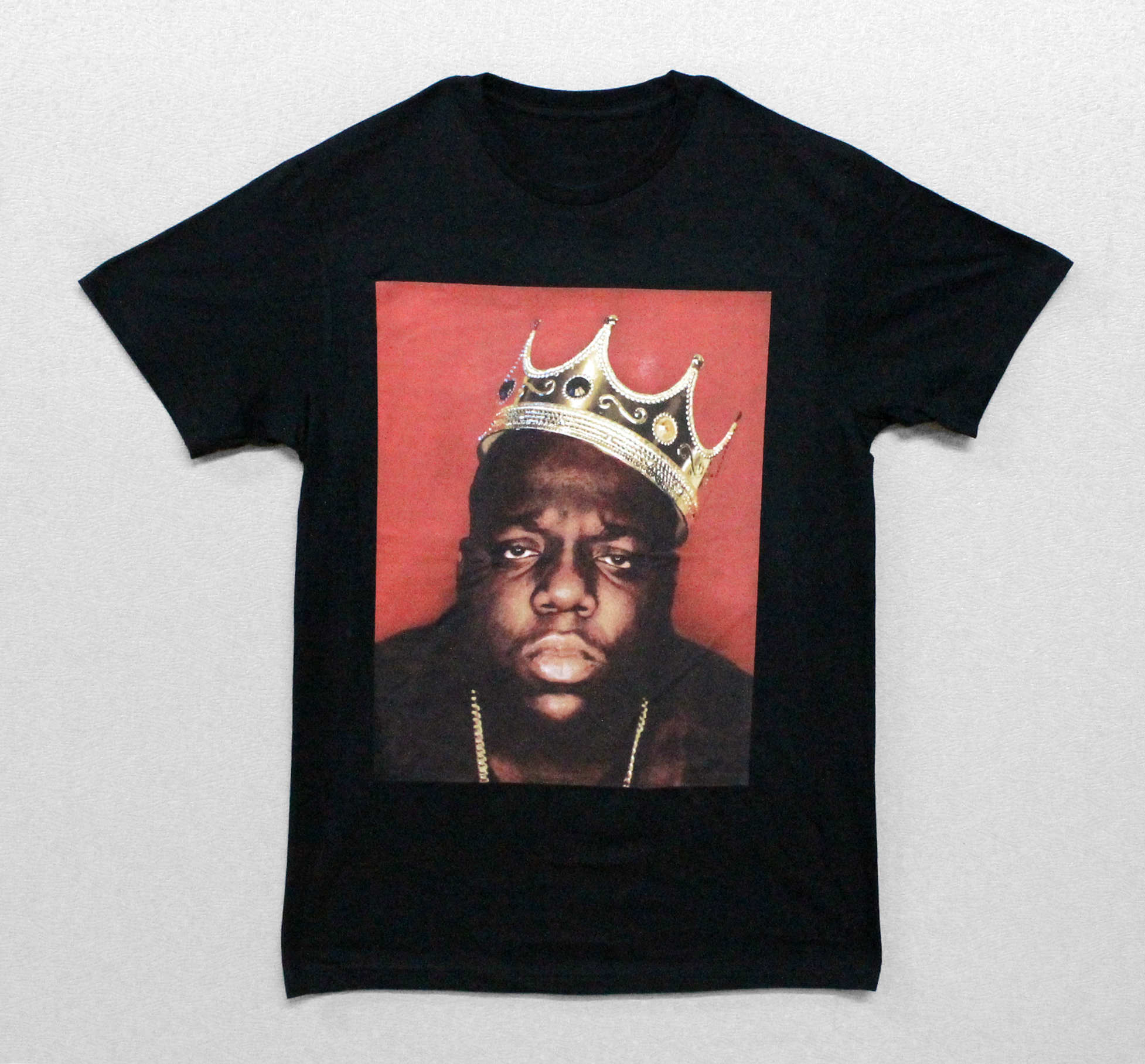 Notorious BIG Red Square Headshot - Black - Vancouver Rock Shop