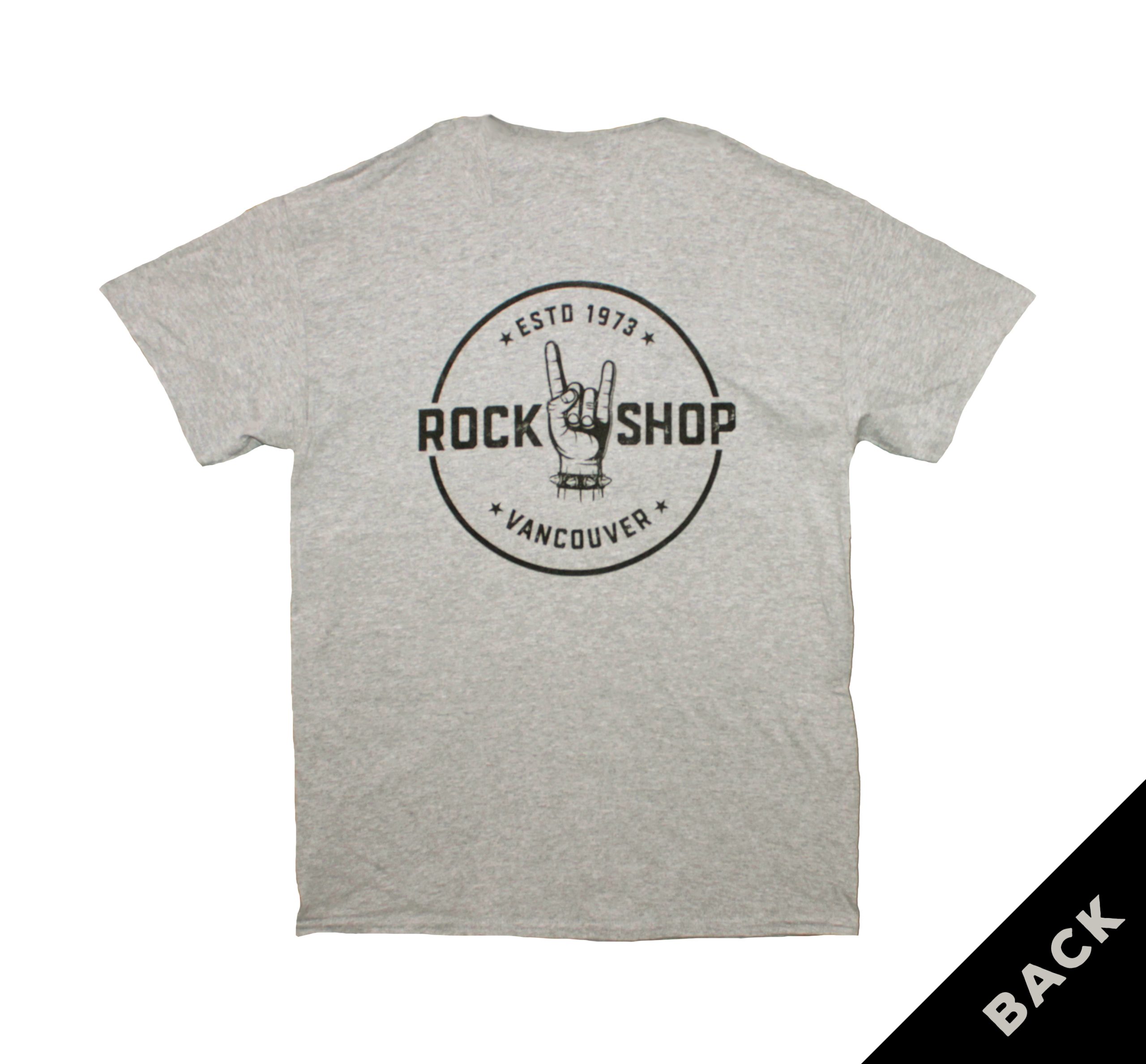 Rock Shop Front & Back Logo - Grey - Vancouver Rock Shop