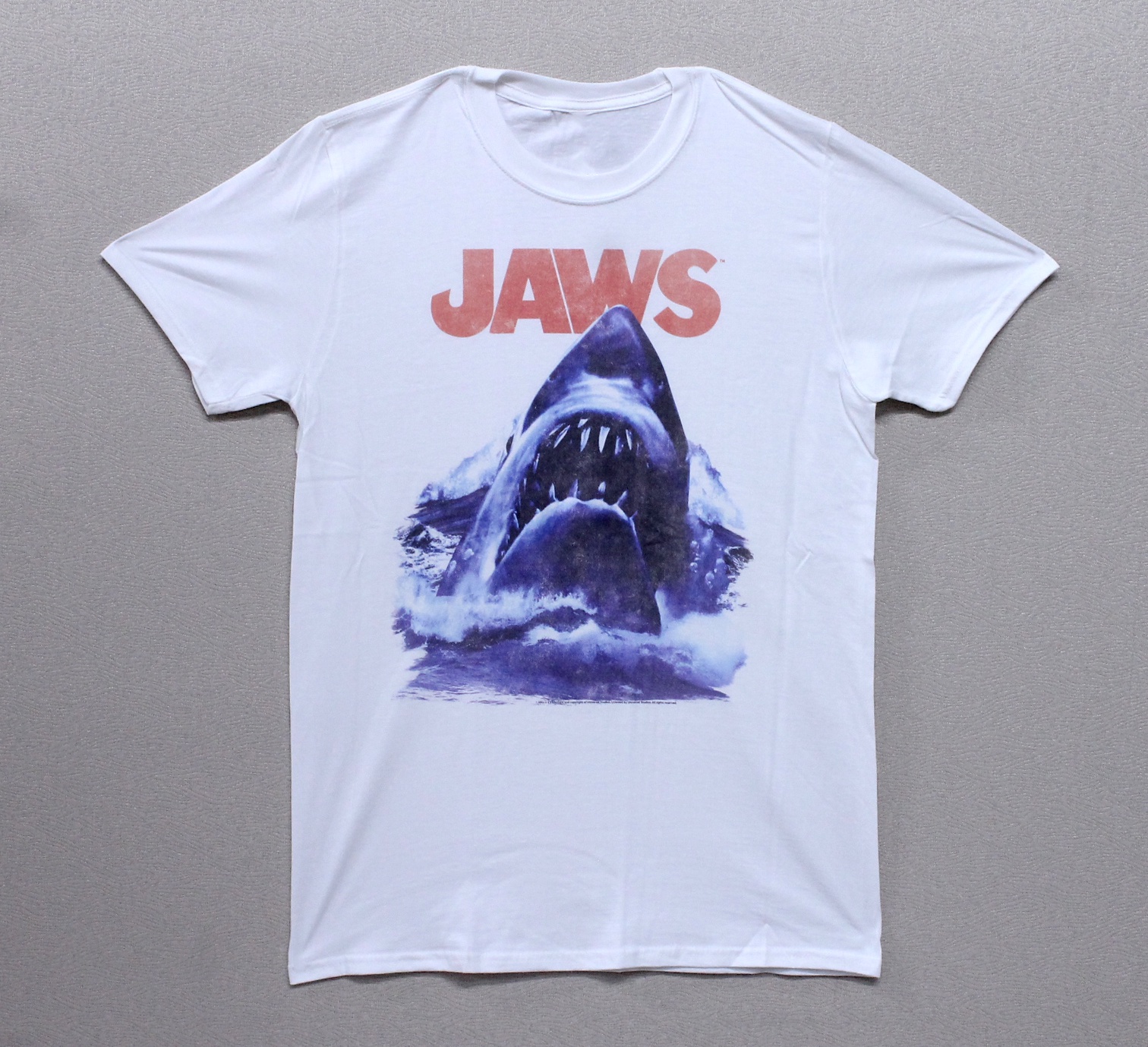 JAWS - Classic Red Writing - White - Vancouver Rock Shop